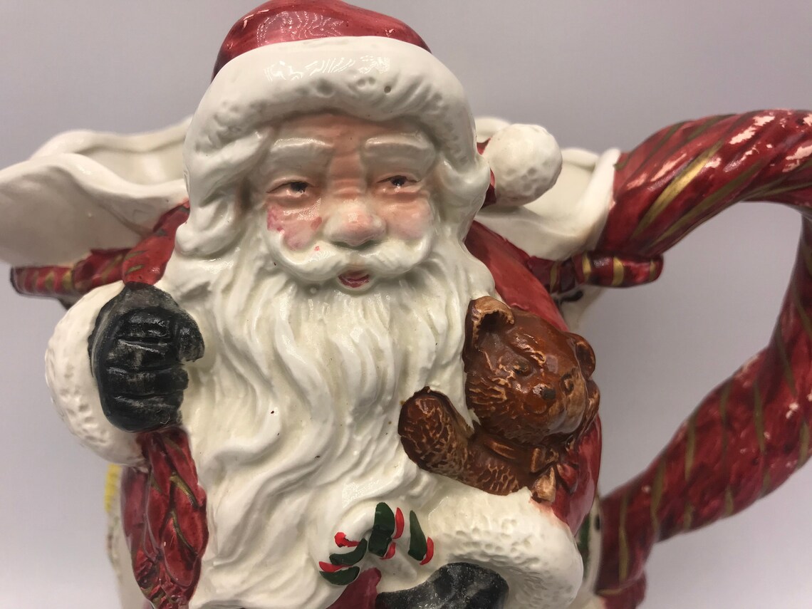 Vintage Fitz and Floyd Santa Claus Pitcher Fritz N Floyd - Etsy.de