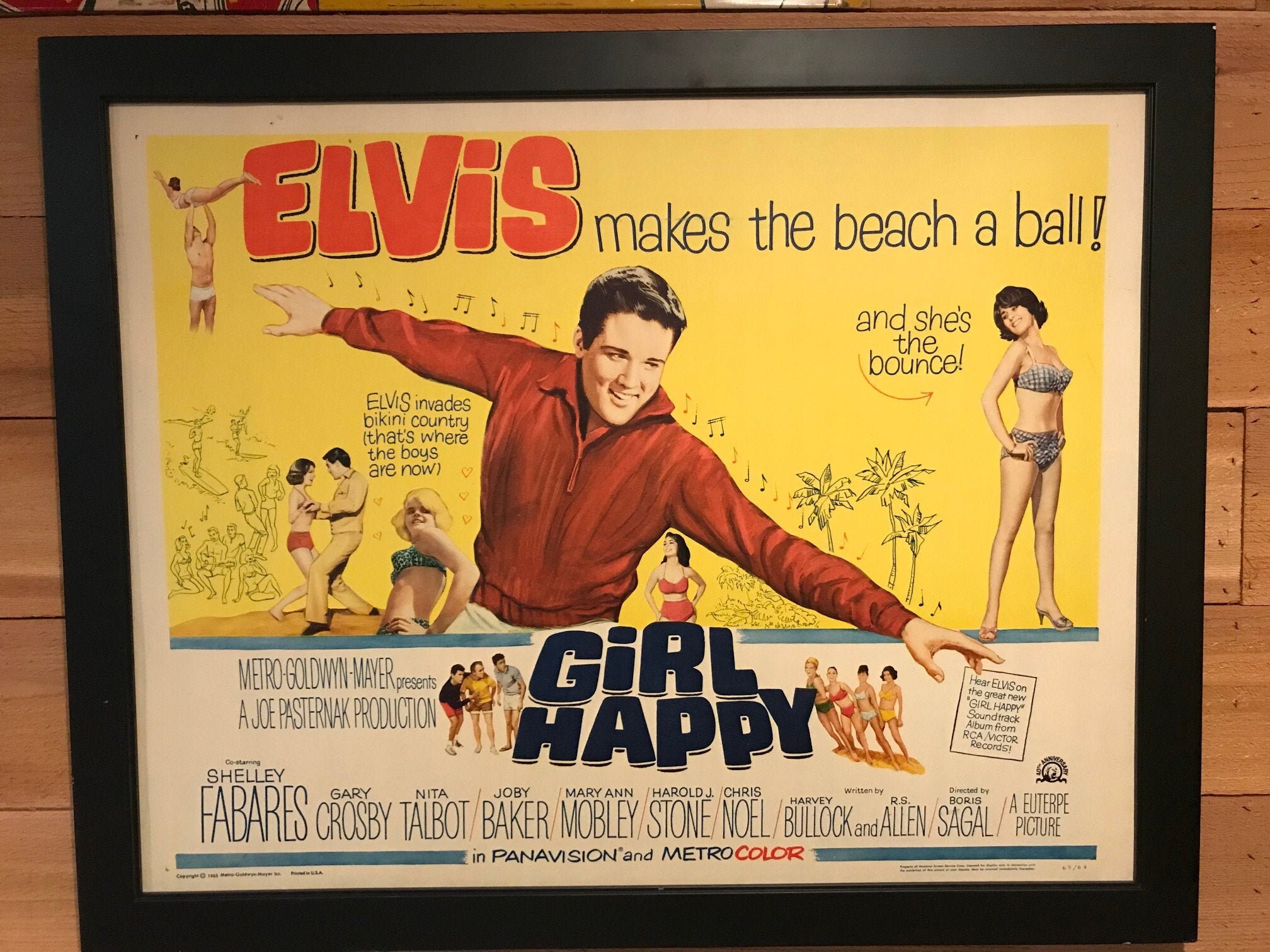 Elvis Presley Original Movie Poster 1965 Girl Happy | Etsy