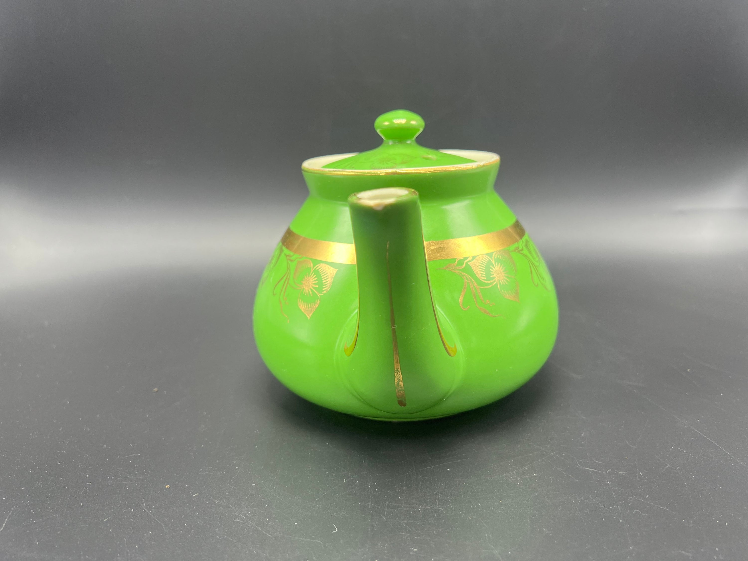 Vintage Hall Teapot, Green & Gold, 6 Cup Teapot, Hall China Ceramic Pot ...