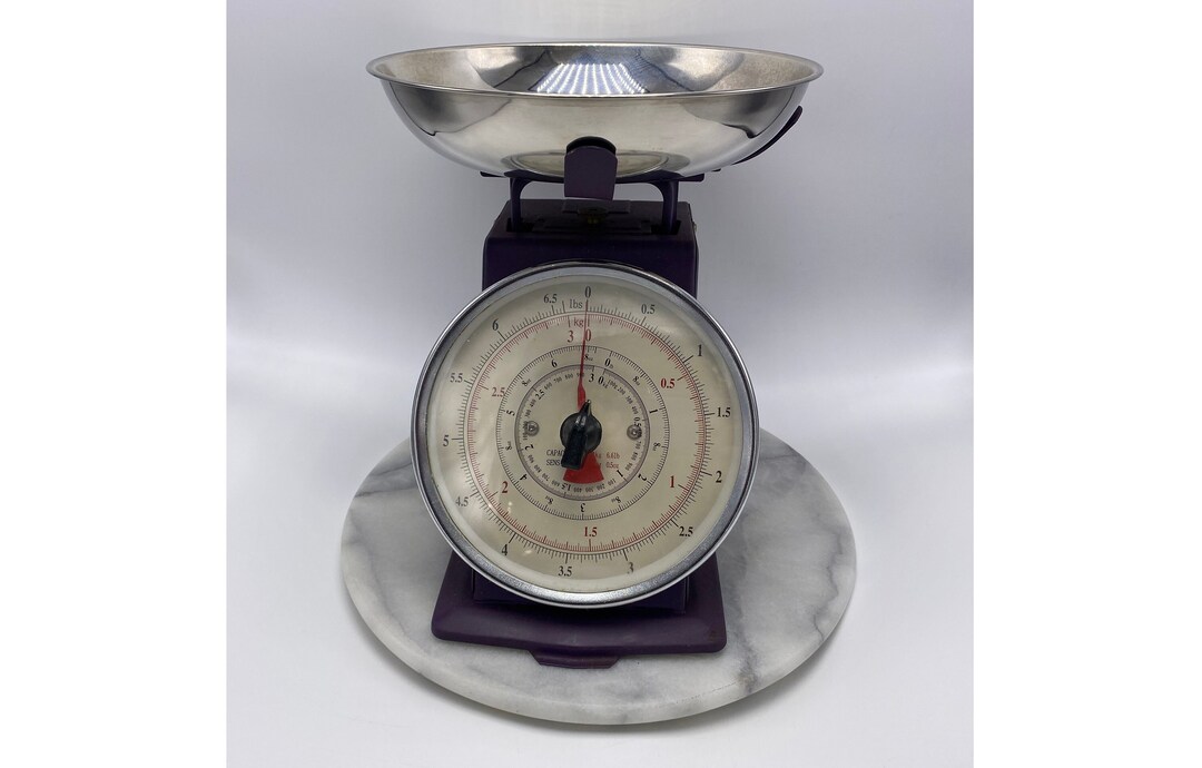 Vintage Food Scale, Kitchen Scale, Plum Color, Vintage Kitchen Decor ...