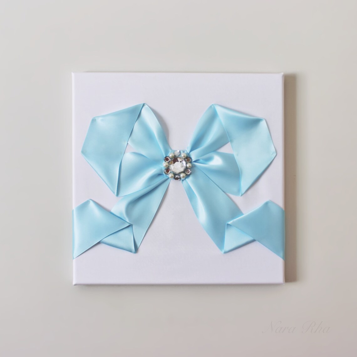 Light Pink Bow Nursery Wall Art Girl's Room Decor Bow | Etsy