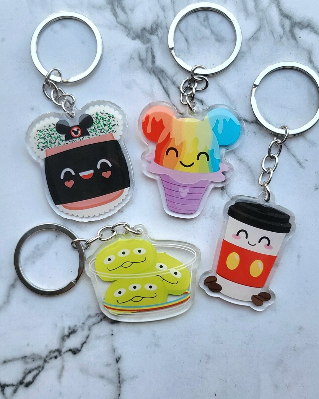 Keychains - 2" Acrylic Disney Snacks - Etsy