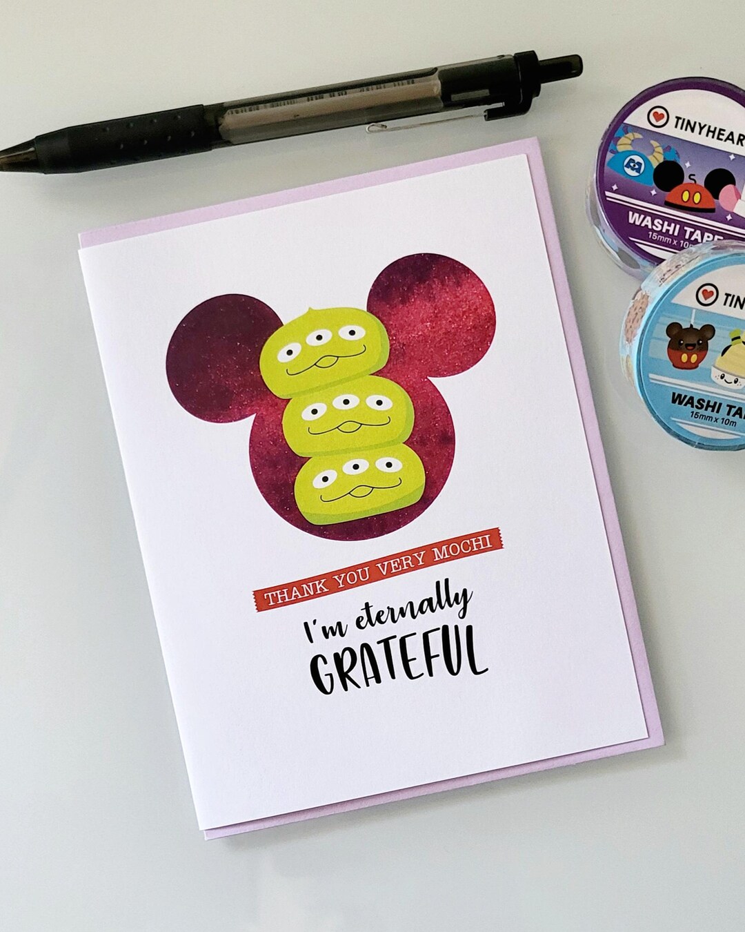 Note Card - Thank You - Mochi - A2 - Etsy