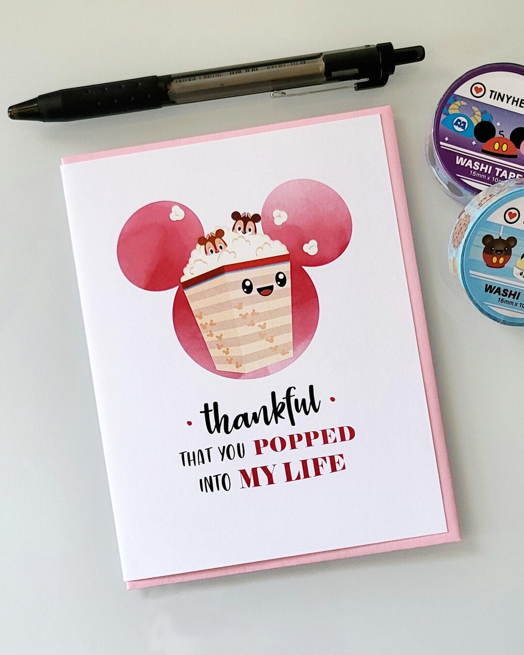 Note Card Thank You Popcorn A2 - Etsy