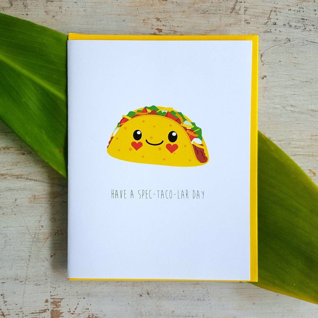 Note Card - Friendship - Taco - A2 - Etsy