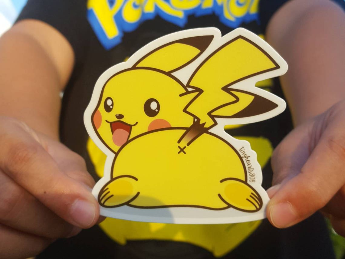 Sticker - Pikachu Pokemon - 3" X 3" - Etsy