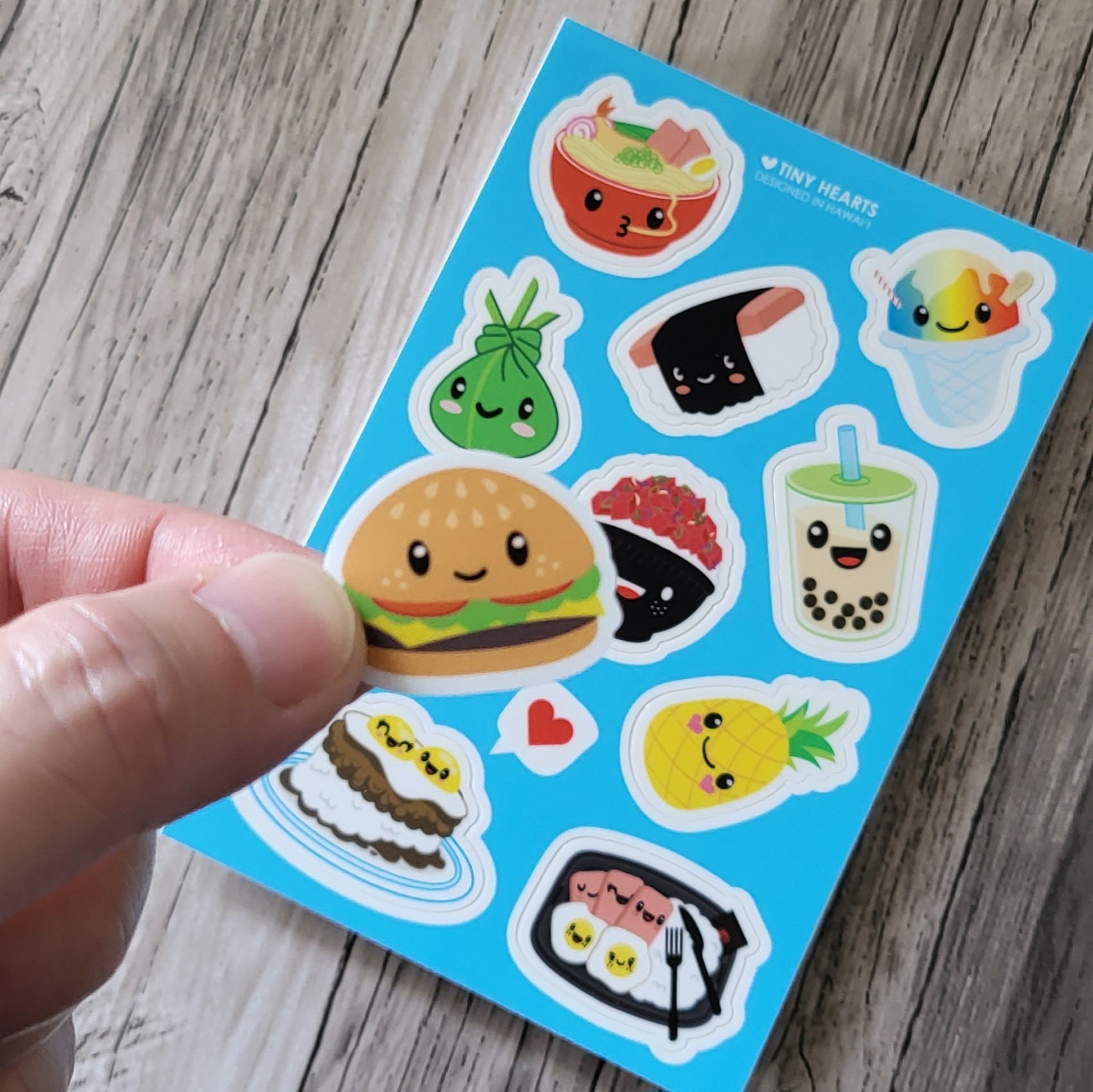 Sticker Sheet - Cute Hawaii & Disney Inspired Foodies 4x6 Vinyl - Etsy