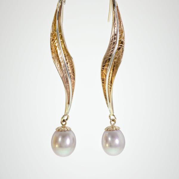 Pearl French Wire Earrings - Etsy