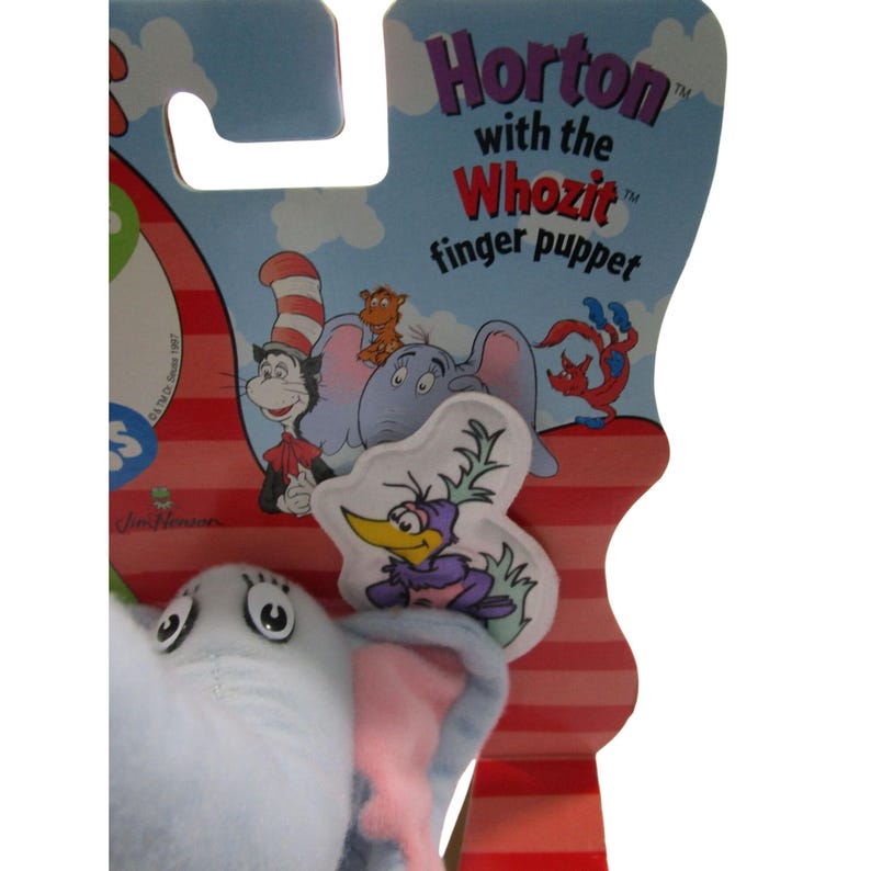 Dr. Seuss Horton With the Whozit Finger Puppet by Mattel - Etsy