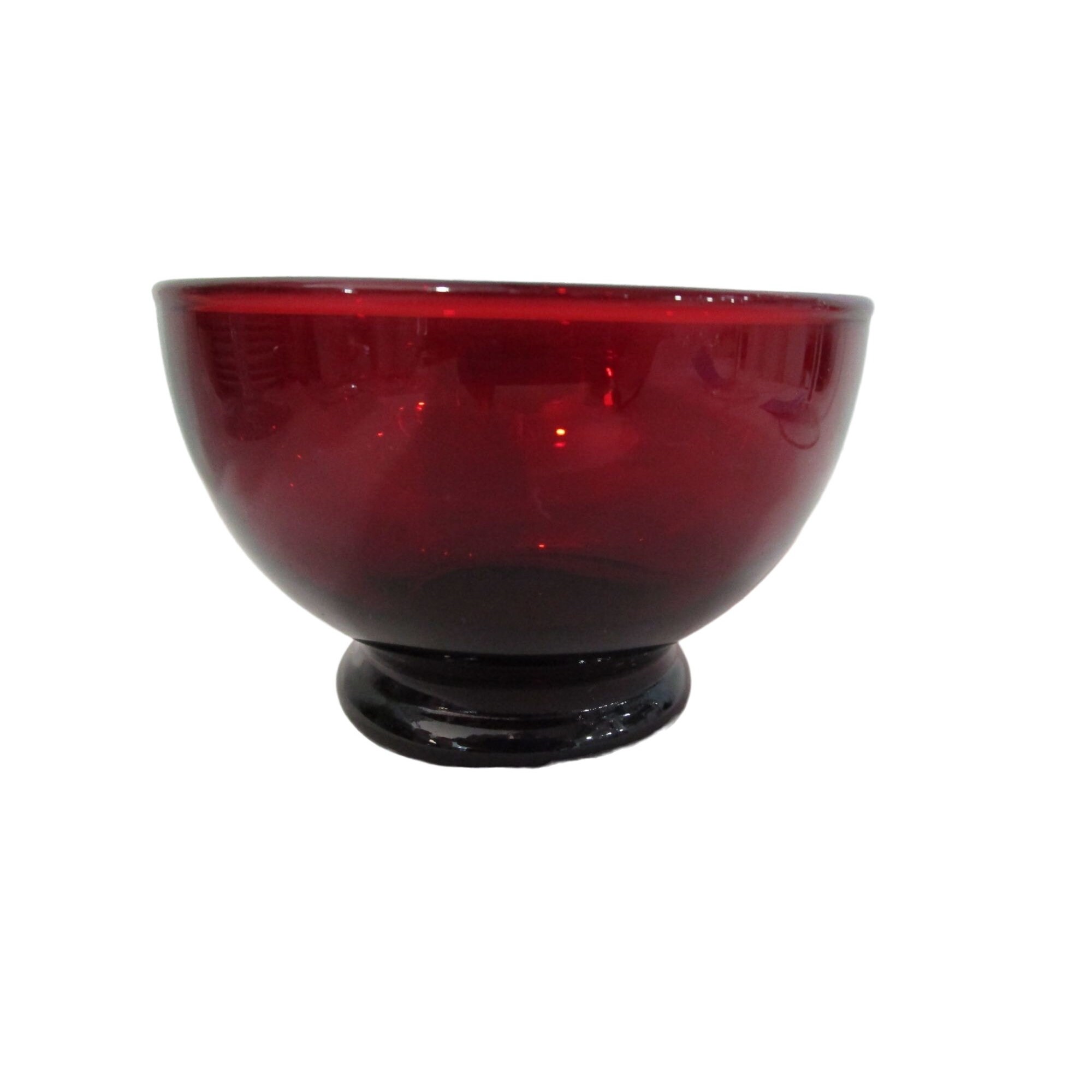 Vintage Anchor Hocking Baltic Royal Ruby Red Low Sherbet Small Footed ...