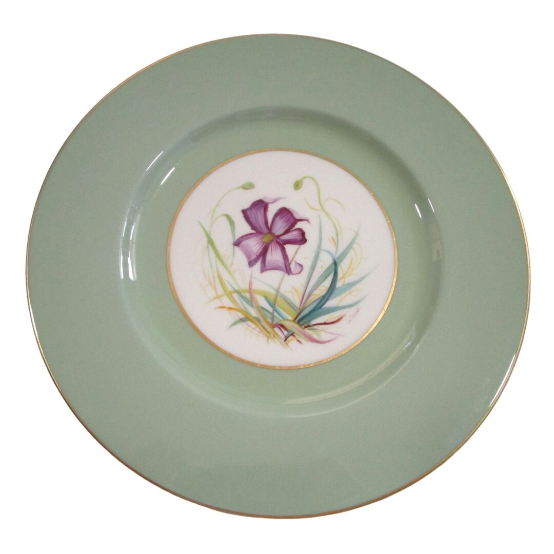 Vintage Lenox Marshall Field Green Backstamp Hand Painted - Etsy