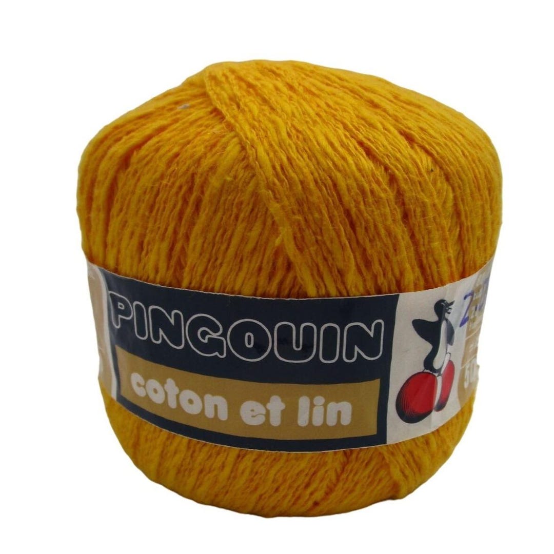 Pingouin Cotton Linen Yarn France 50g 150 Yds Knits as 4 Ply Yellow - Etsy