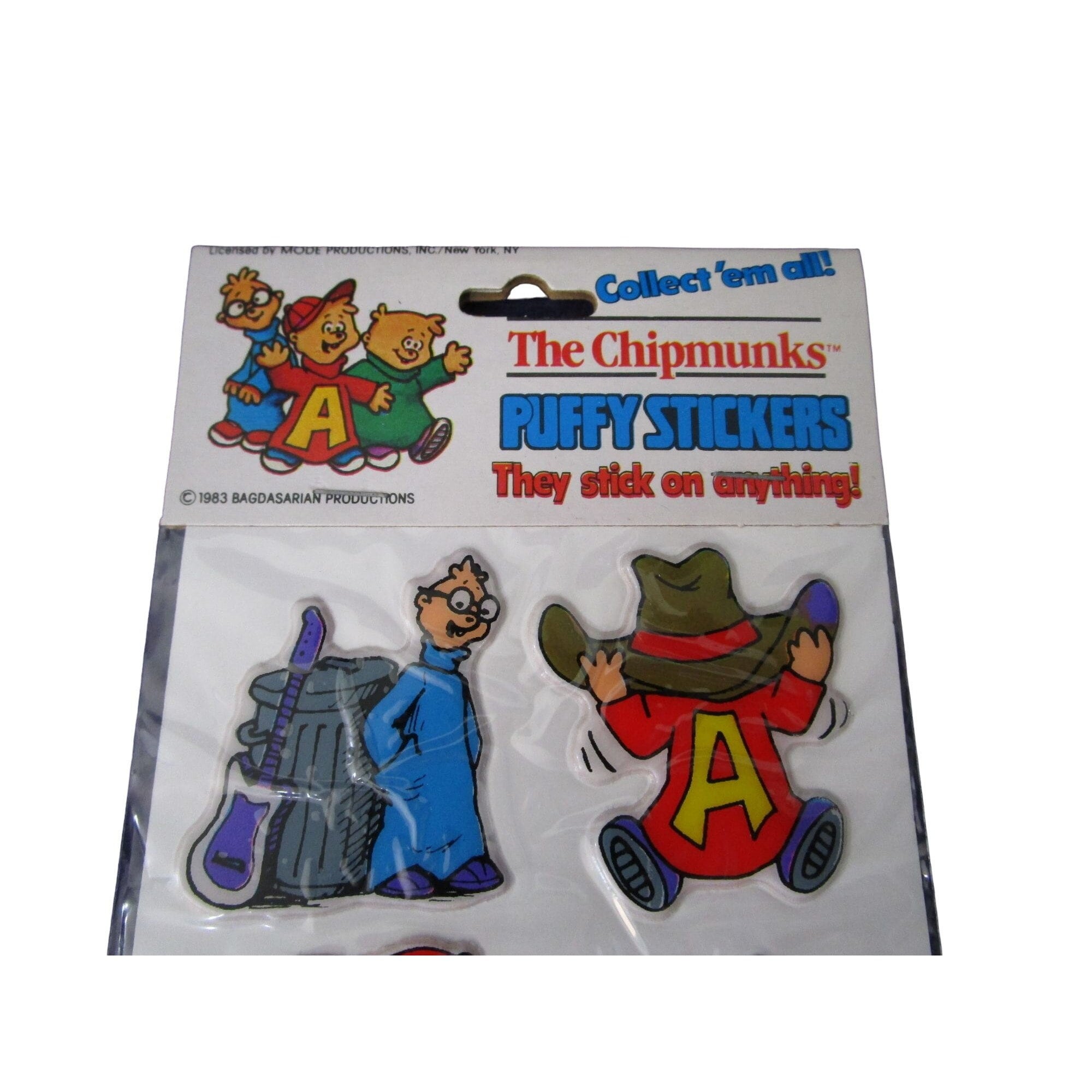Alvin the Chipmunks Puffy Stickers Vtg1983 Bagdasarian Production Two ...