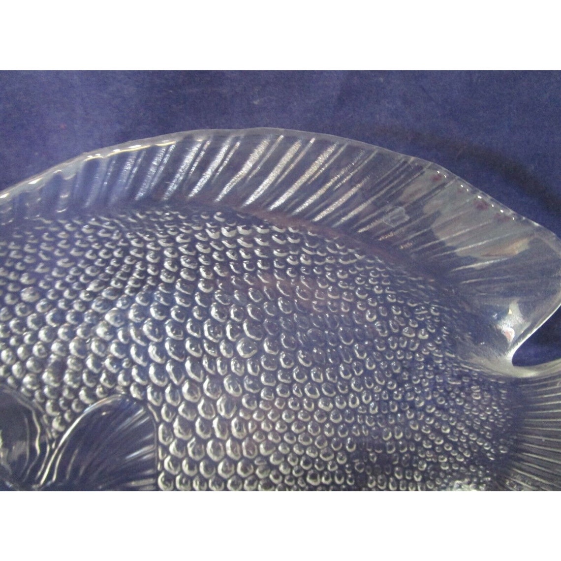 Vintage Arcoroc Poisson Clear Glass Fish Plate 10 1/4" Made in France ...
