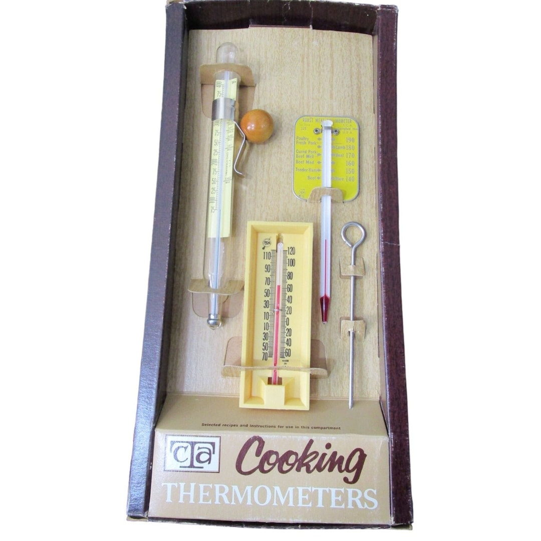 Vintage Cooking Set Thermometer Corporation of America Tru Temp Model ...