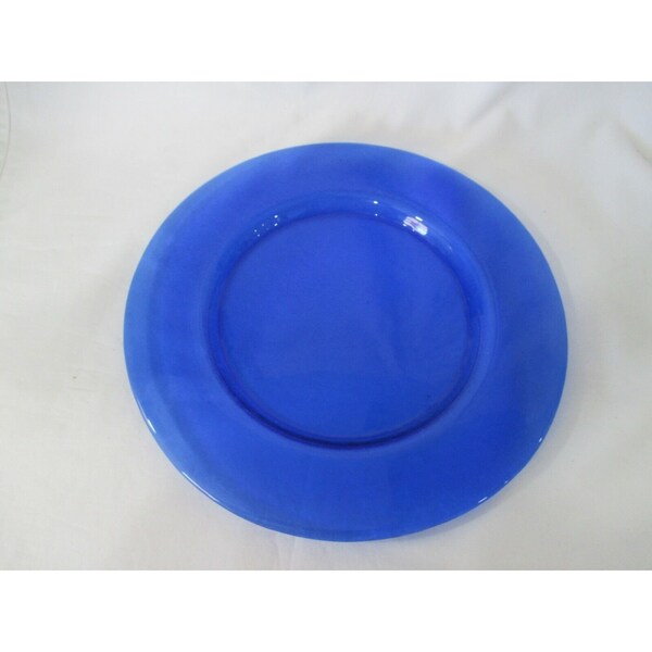 Cobalt Blue Charger Glass Plates - Etsy