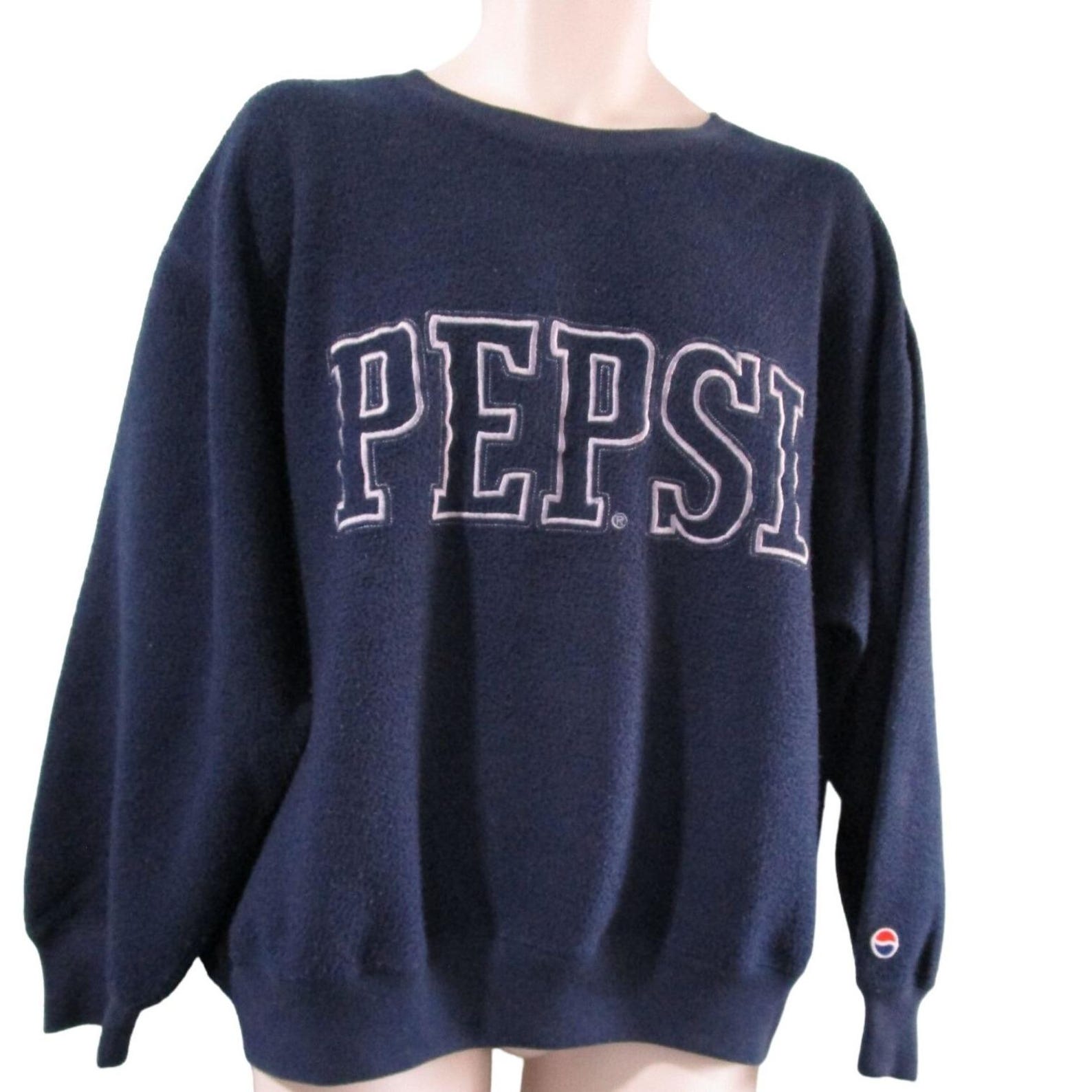 Vintage Pepsi Embroidered Reverse Sweatshirt XL Navy Blue Taiwan GUC - Etsy