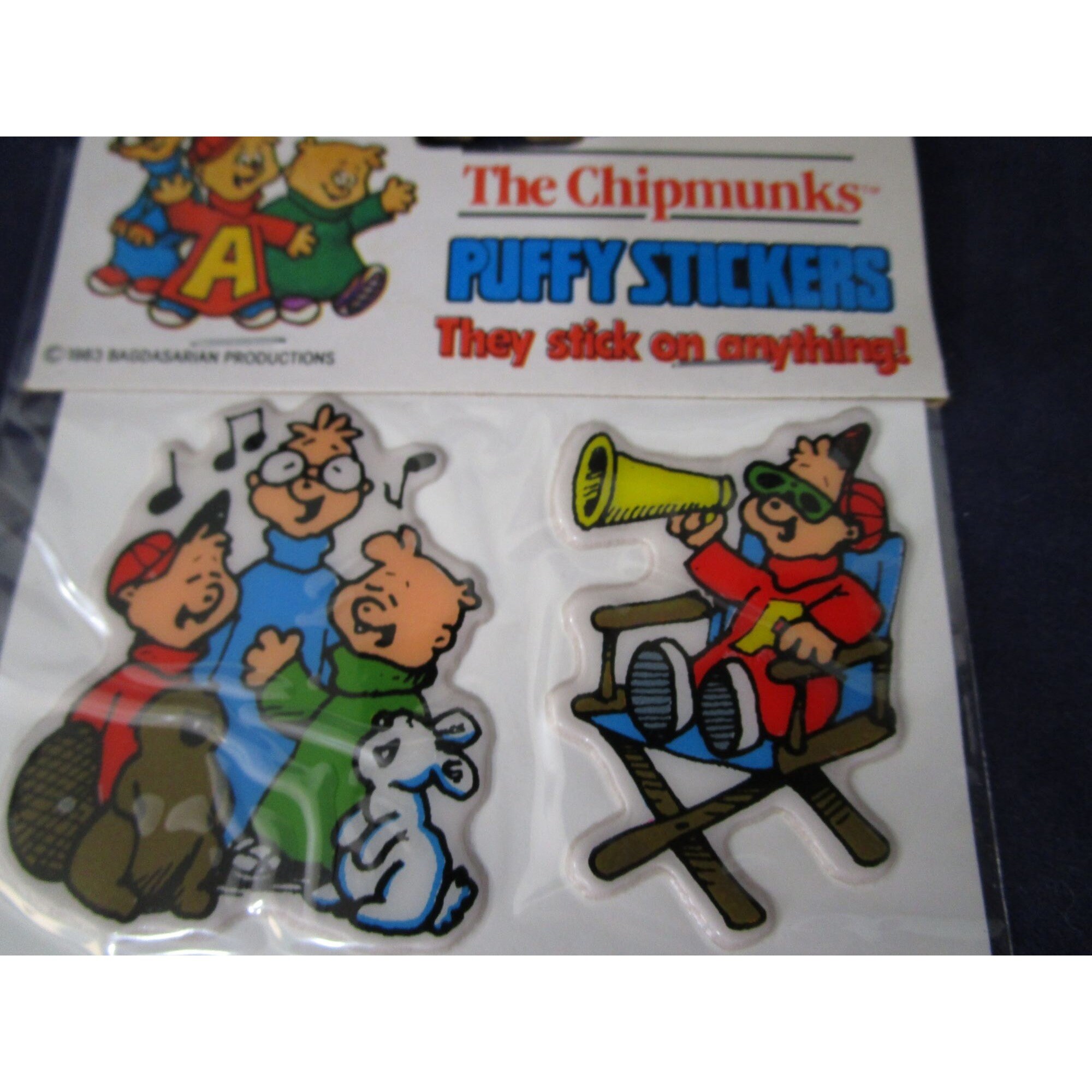 Alvin the Chipmunks Puffy Stickers Vtg1983 Bagdasarian Production Two Sealed - Etsy