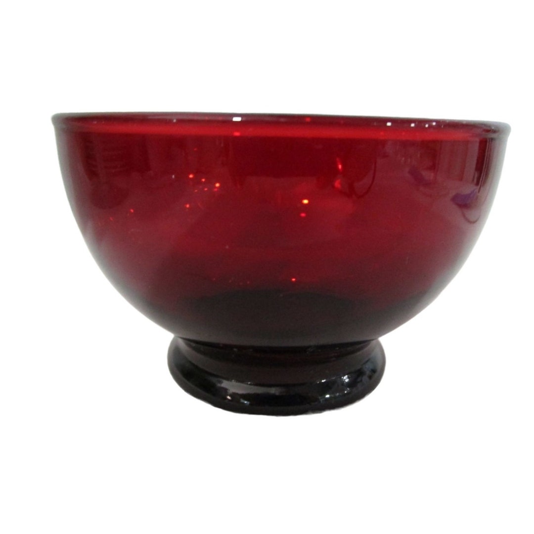 Vintage Anchor Hocking Baltic Royal Ruby Red Low Sherbet Small Footed ...