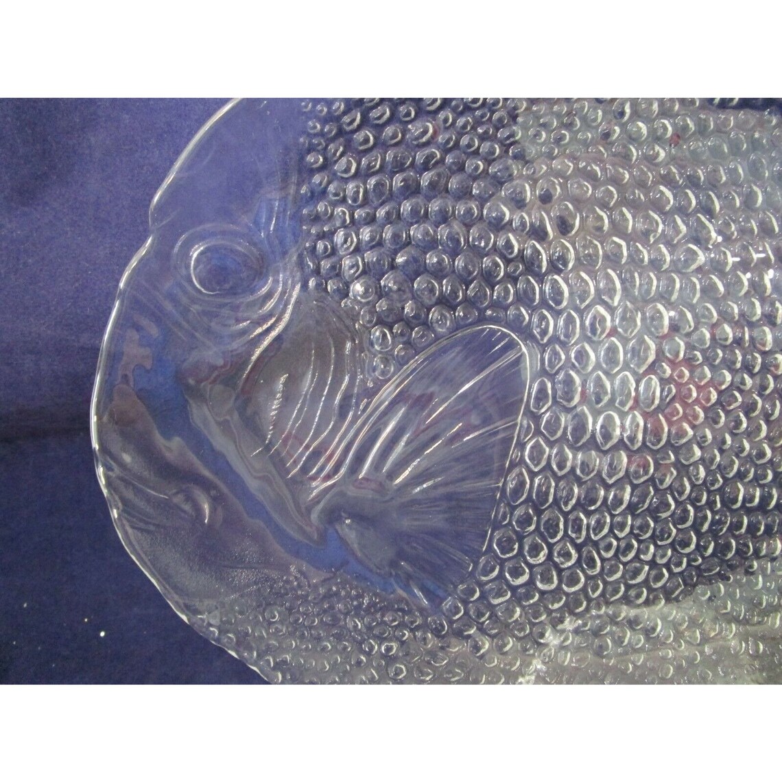 Vintage Arcoroc Poisson Clear Glass Fish Plate 10 1/4" Made in France ...