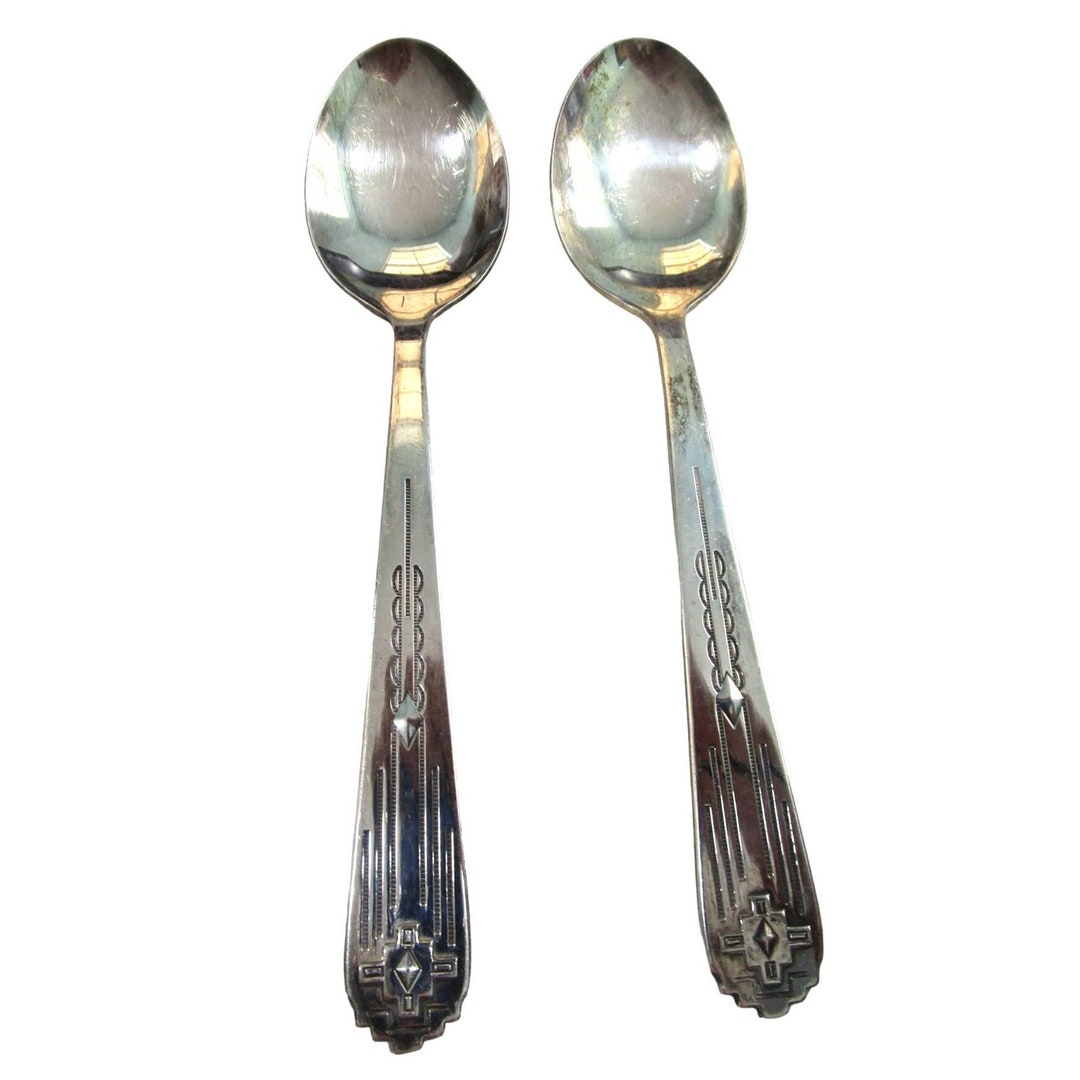 Zia International Silverplate 1990-93 Broth Soup Table Spoons Two ...