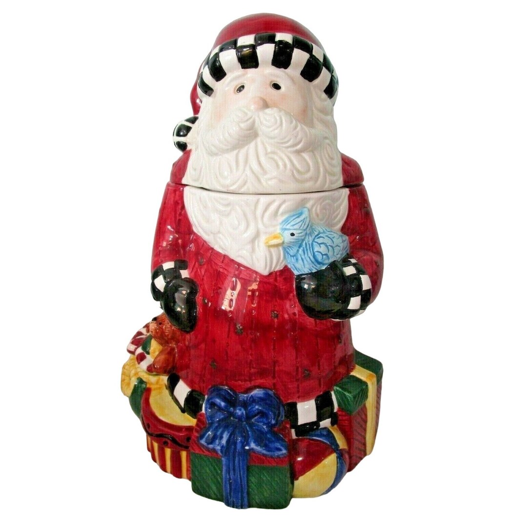 The Magic of Santa Debbie Mumm Sakura 1998 Hand Painted Ceramic Cookie ...
