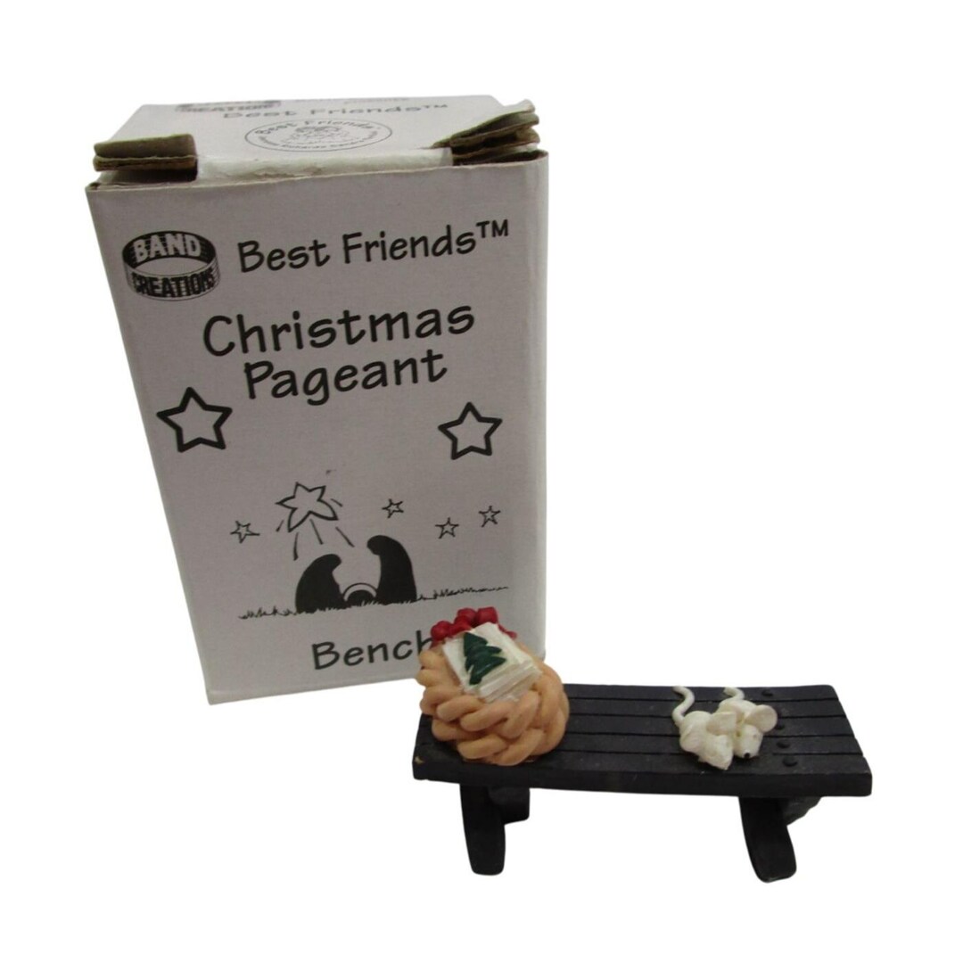 Best Friends Nativity Christmas Pageant Set Bench Figurine GUC Vintage ...