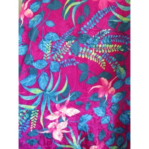 Vintage Lord & Taylor Mumu Fuchsia Pink Green Floral Front Zip Pockets ...