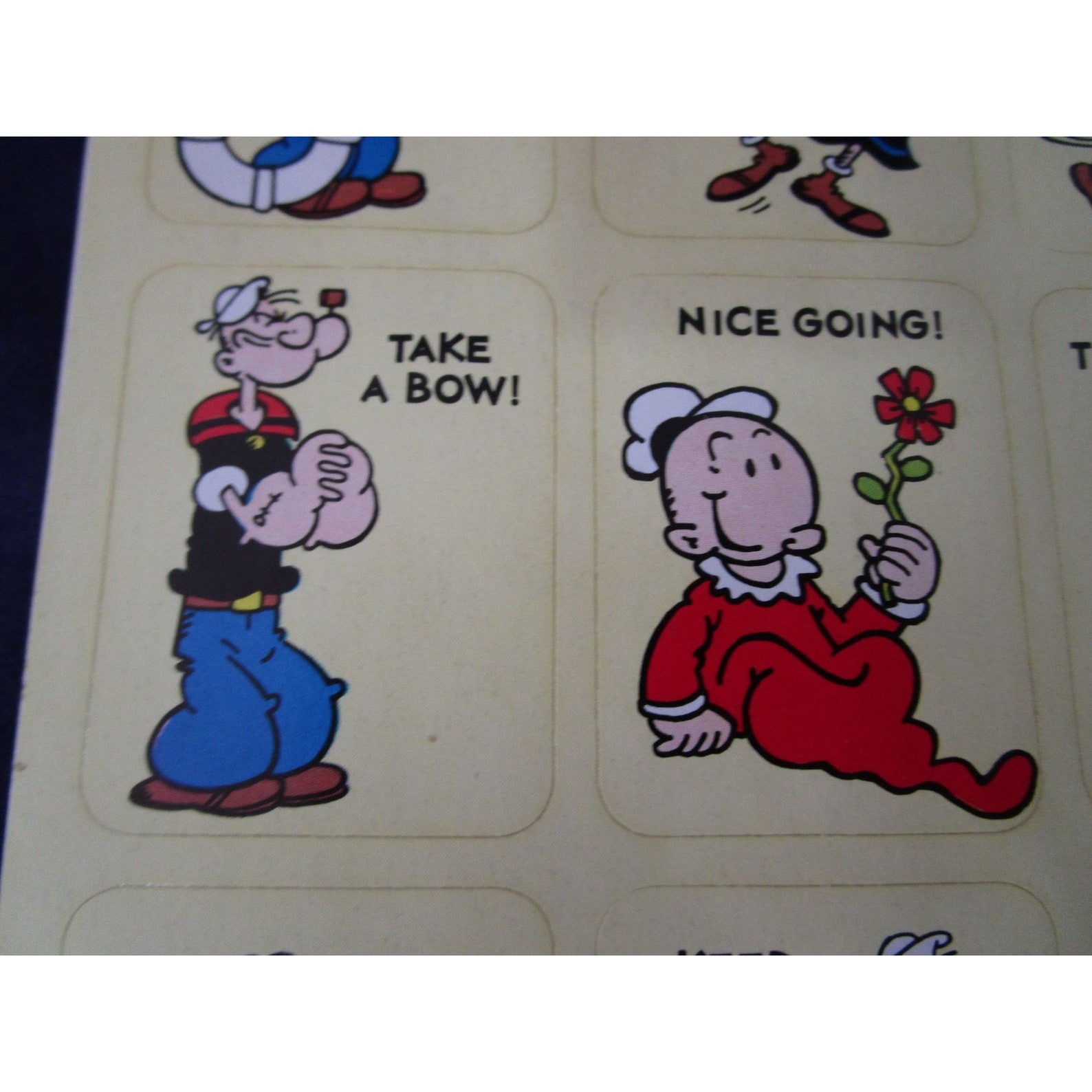 Popeye Stickers Vintage 1981 Fasson King Features Syndicate Minor ...