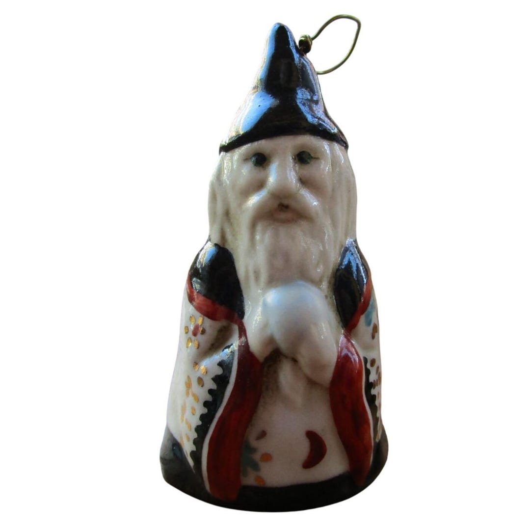 Vintage Hand Painted Wizard Bell Ornament Signed 1984 by Salamander ...