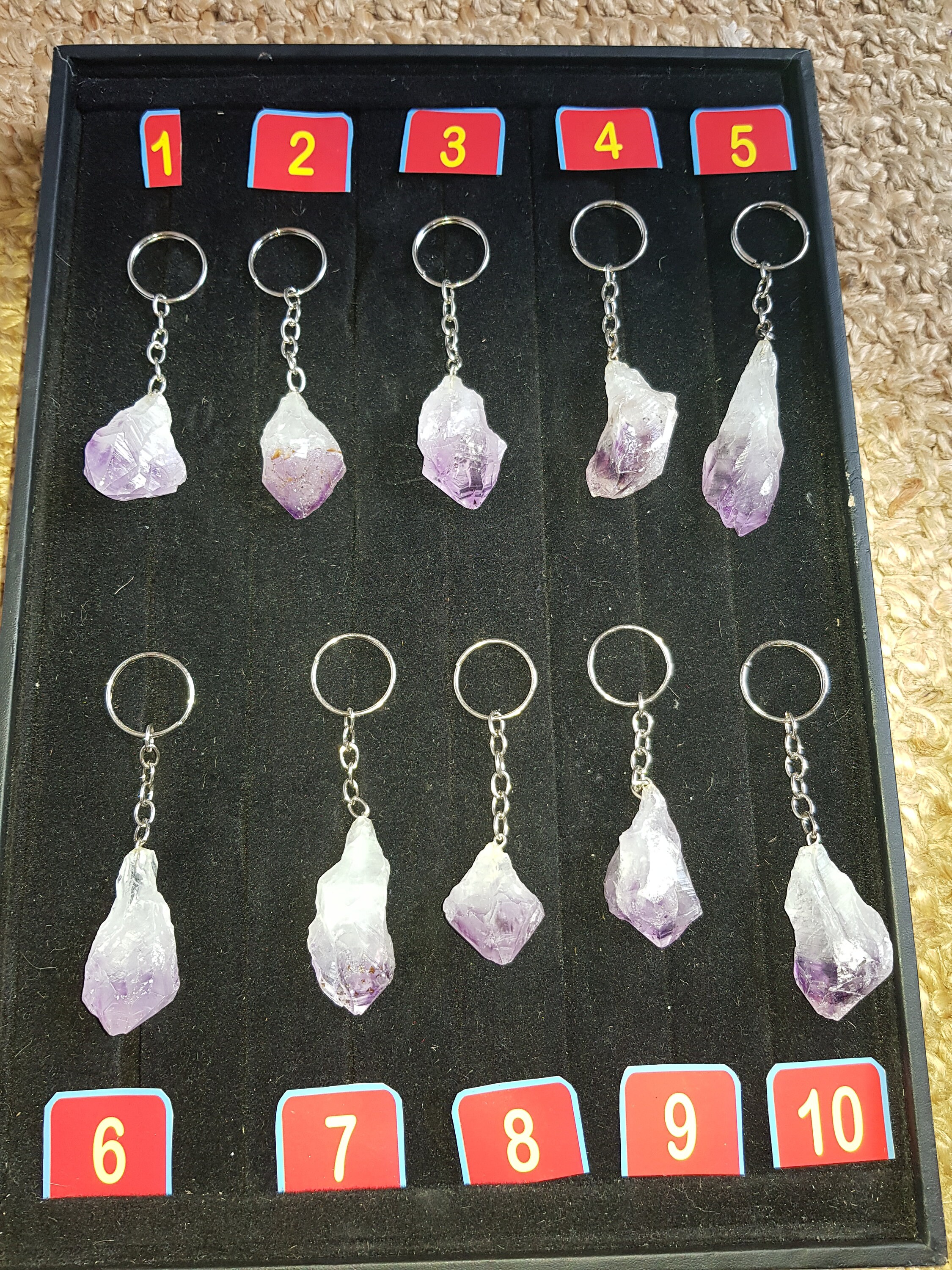 Amethyst Key Ring/amethyst Crystal - Etsy