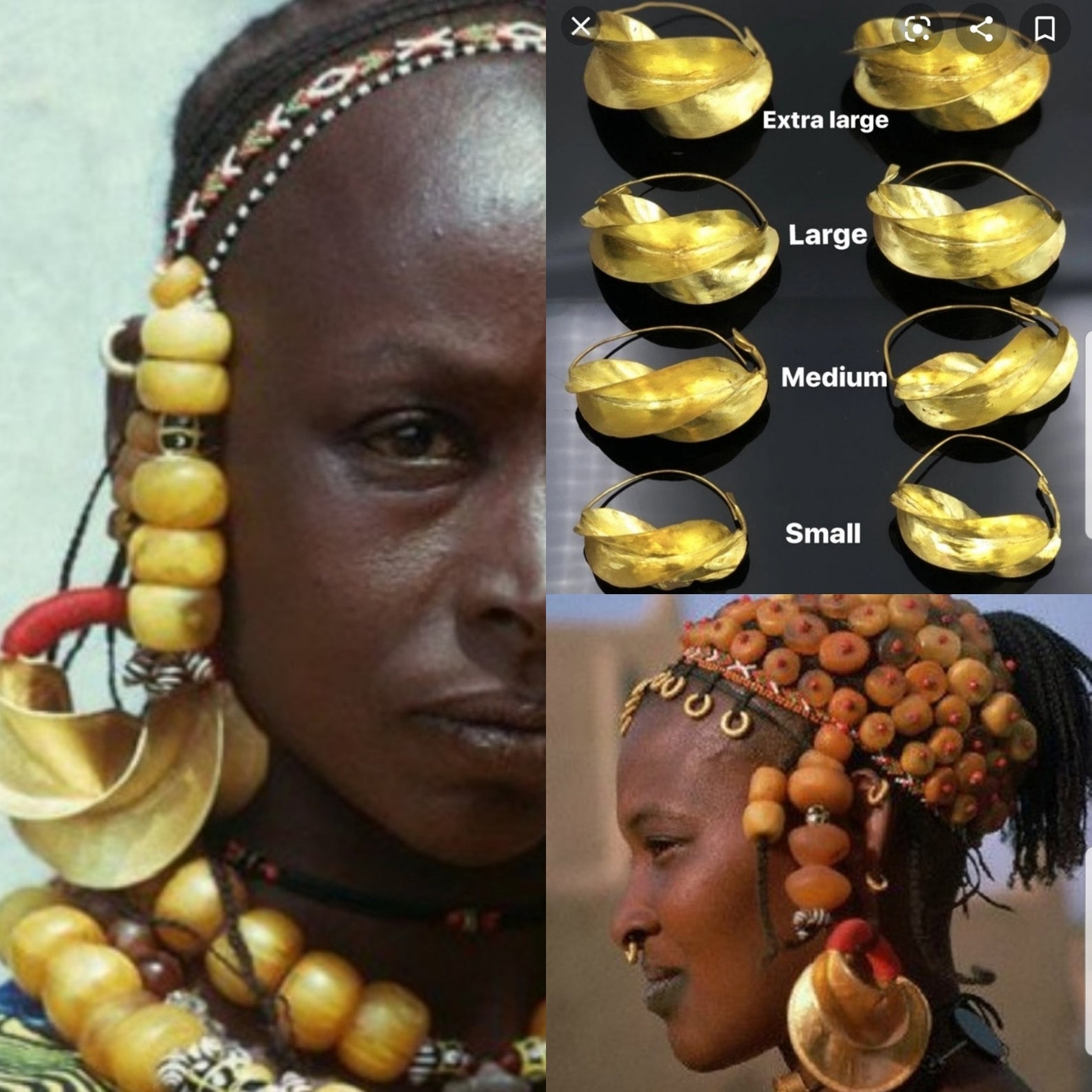 Fulani Ear-rings/tribal Earrings/african Earrings/ethnic Earrings - Etsy