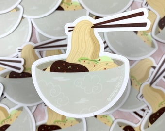 Ramen Noodle Soup Sticker Food Decal, Vinyl Waterproof, Asian Sticker ...