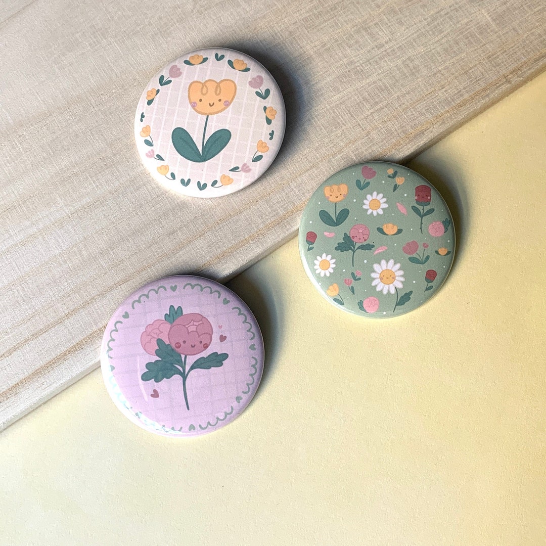 Spring Blooms Button / Badge / Pin Collection - Etsy