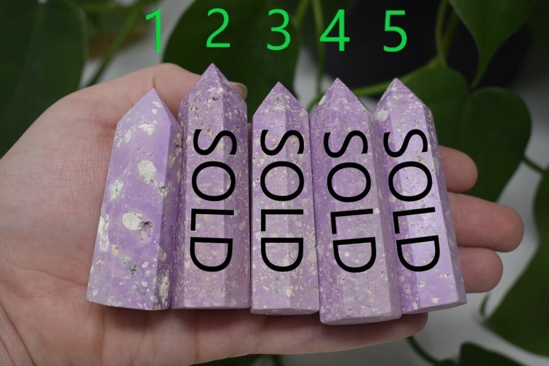 Purple Phosphosiderite Points Rare Iron and Phosphate Mineral Self ...