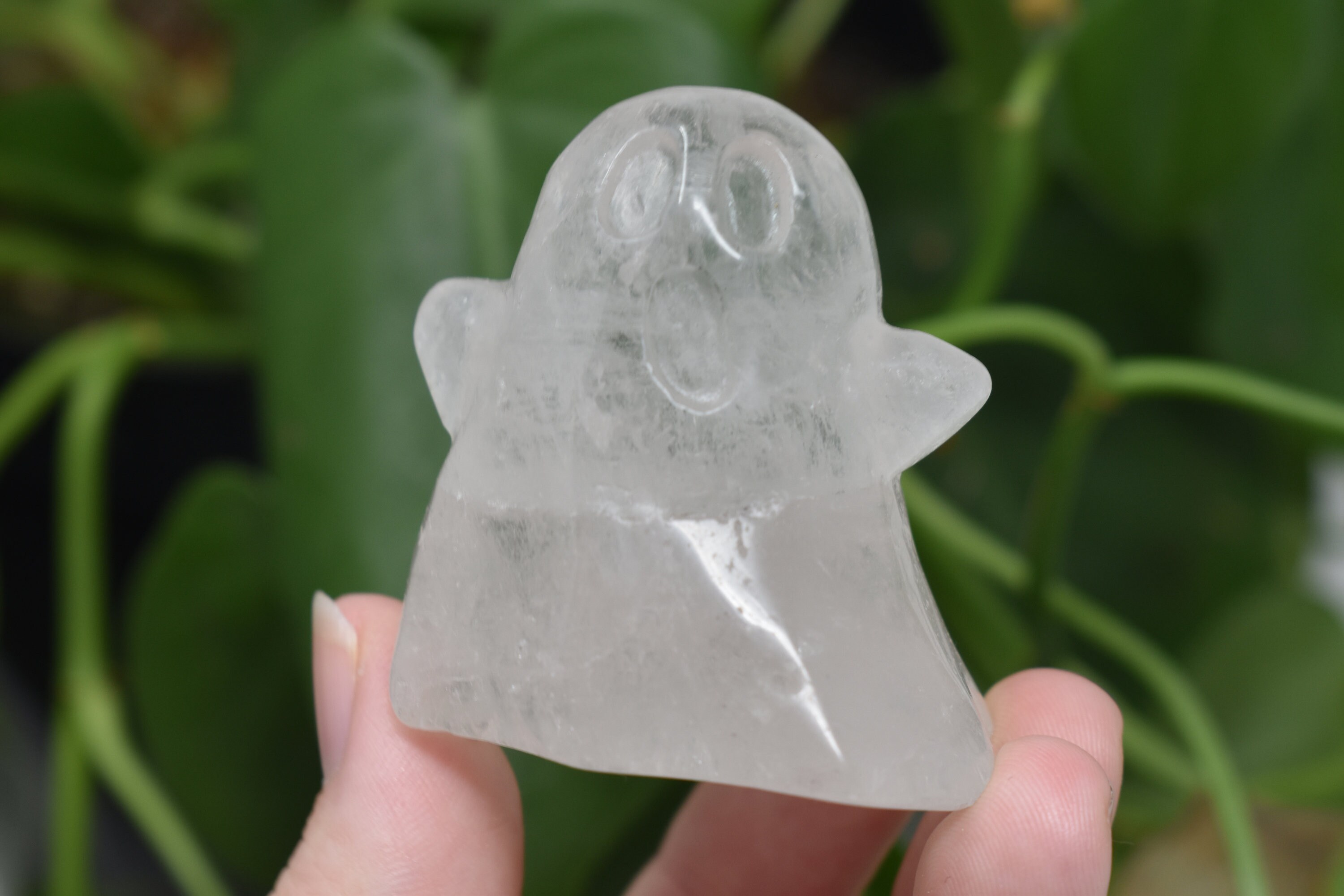 Clear quartz ghost natural white clear quartz with inclusions | Etsy