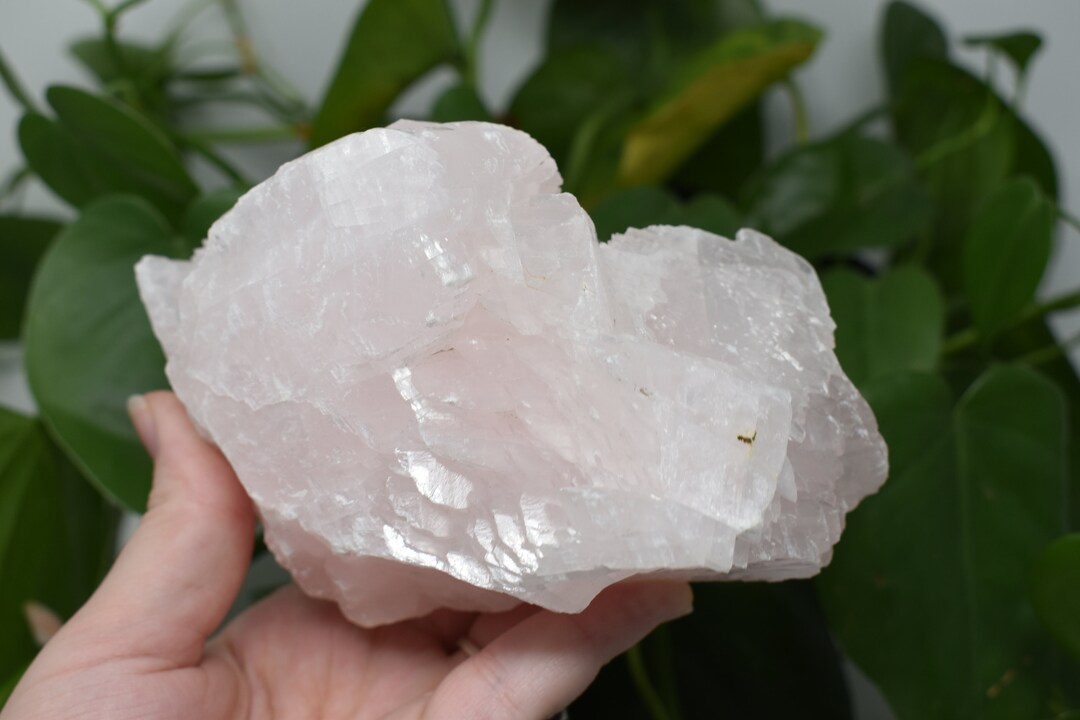 Pink Calcite Specimen Natural Crystal Formations Rough Stone Mangano ...