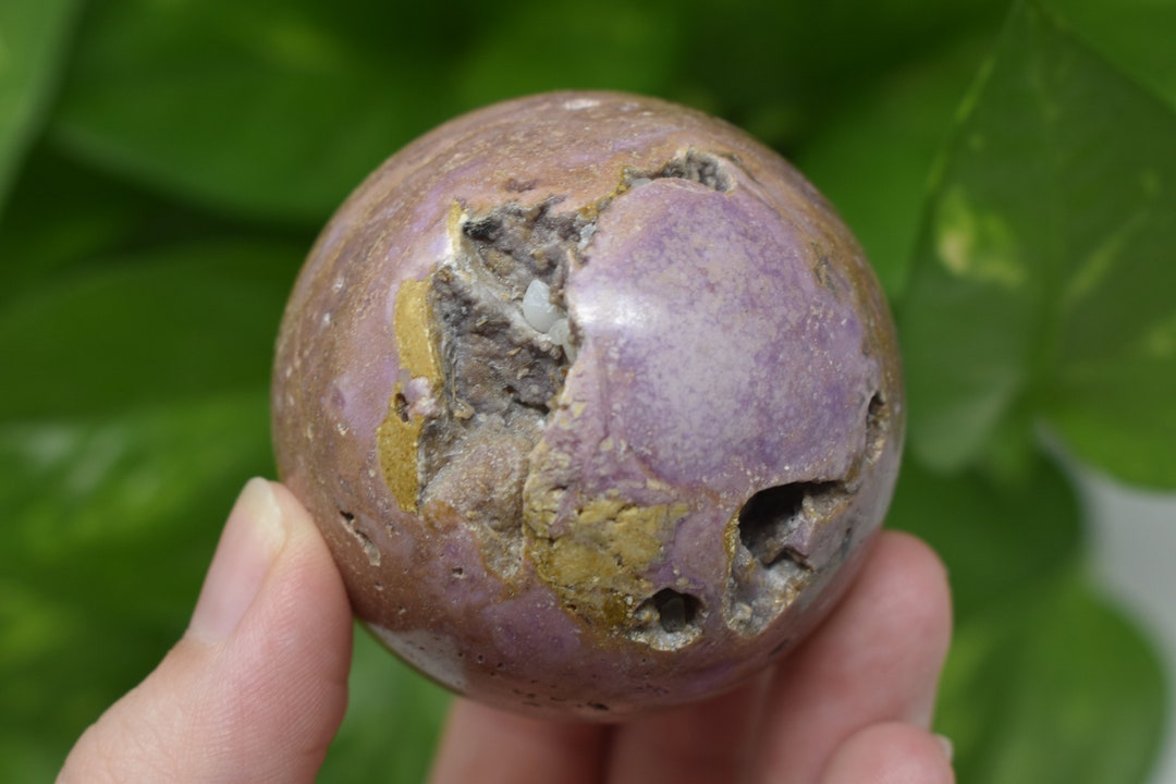 Purple Phosphosiderite Sphere Rare Iron and Phosphate Mineral Polished ...