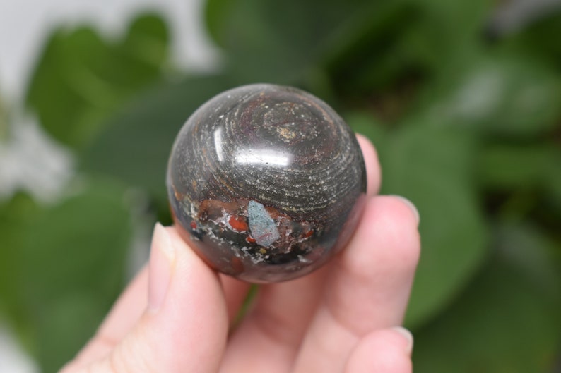 African Bloodstone Spheres Natural Crystal Ball - Etsy