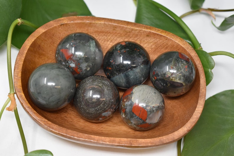 African Bloodstone Spheres Natural Crystal Ball - Etsy