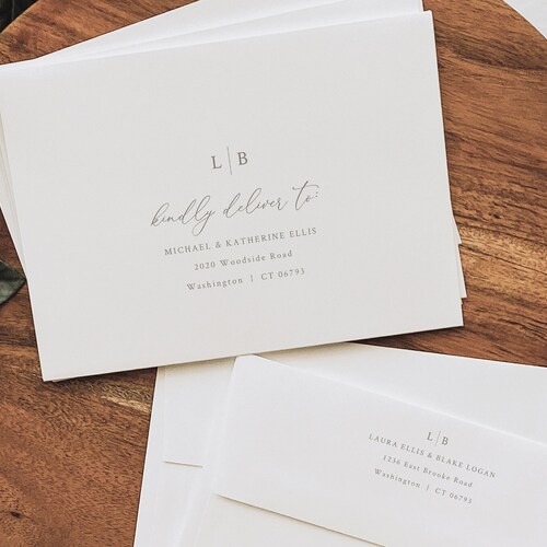 Printable Wedding Envelope Template Printable Address - Etsy