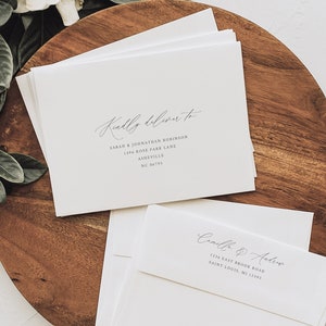 Wedding Envelope Address Template, Modern Stylish Script, Editable ...