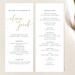 Wedding Ceremony Program Template, Gold, Modern Script, Modern Wedding ...