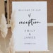 Reception Welcome Sign Template, Love Heart, Editable, Modern Welcome ...