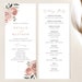 Wedding Program Template, Dusky Pink Floral, Wedding Ceremony Program ...