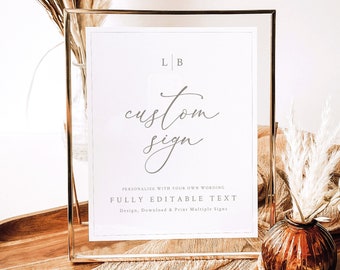 Wedding Sign Bundle Template, Classic Wedding Calligraphy, Elegant ...