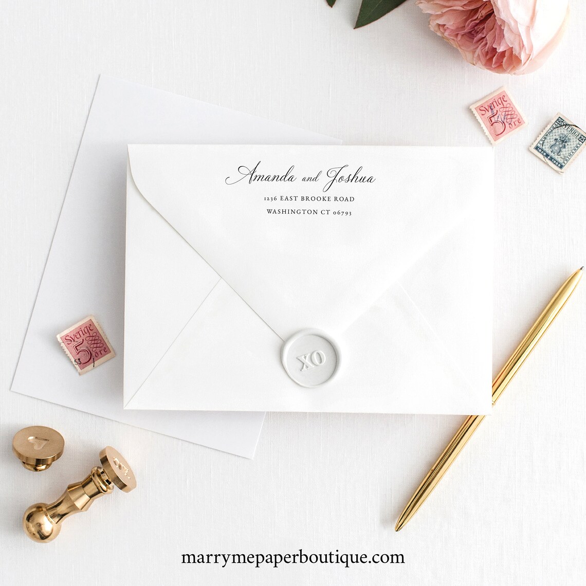 Wedding Envelope Address Template Calligraphy Traditional - Etsy