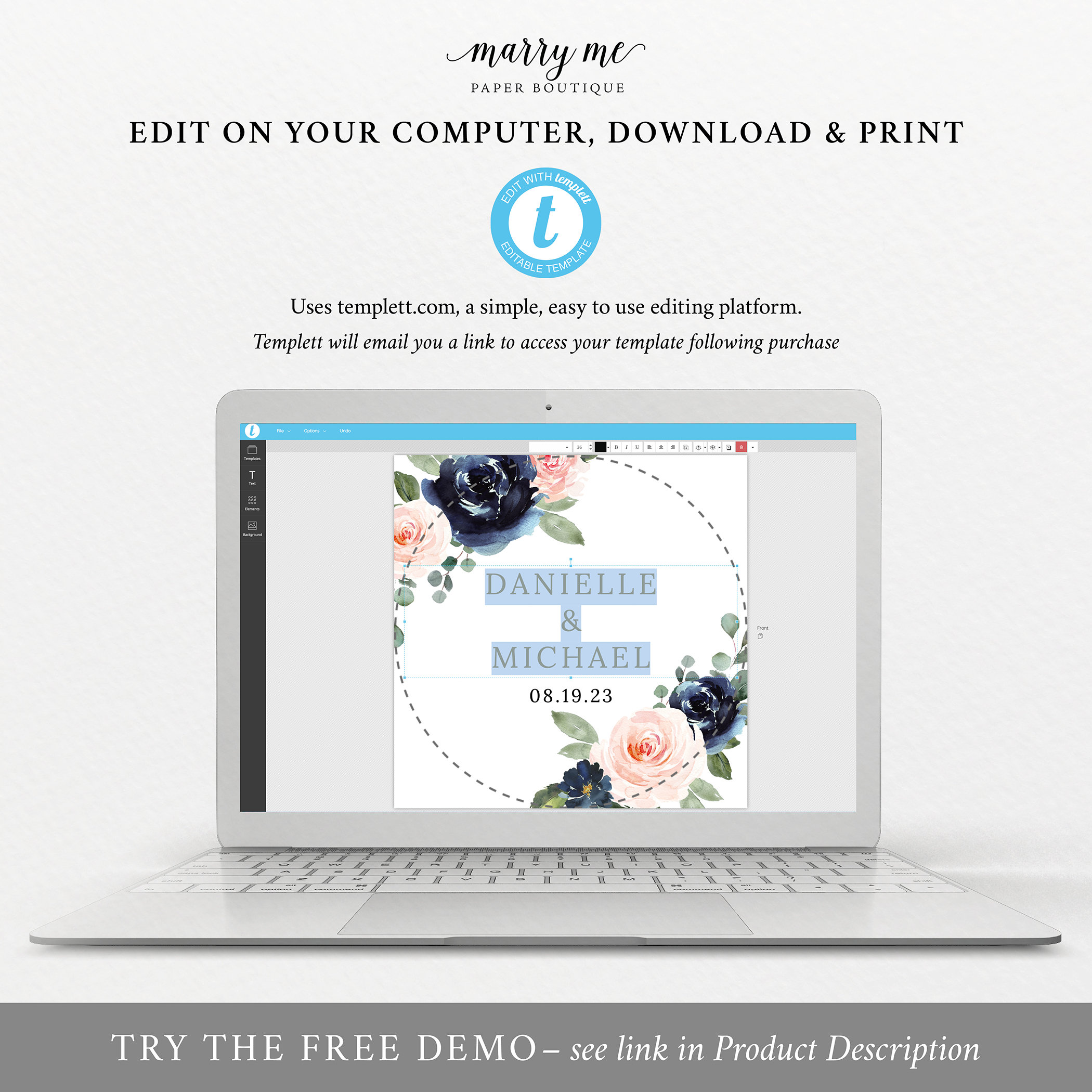 Wedding Favor Tag Circular Round Favor Tag Template Printable Editable ...
