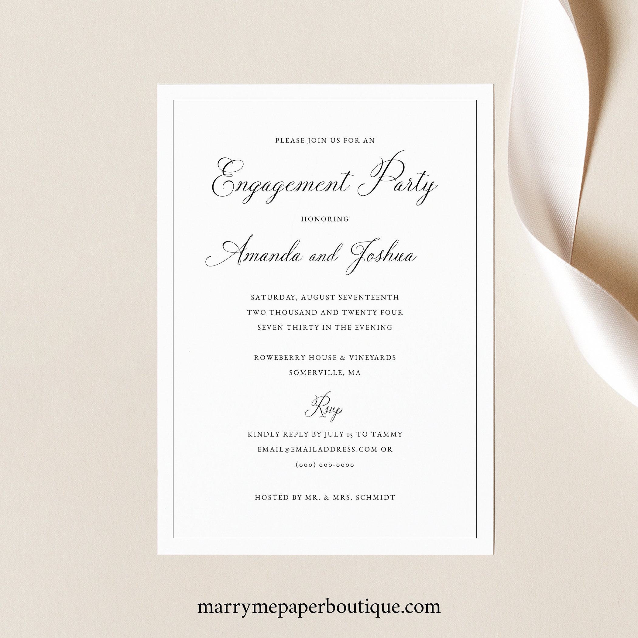 Engagement Invitation Email