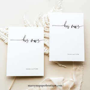 Wedding Vows Cards Template Modern Classic Design Editable - Etsy UK